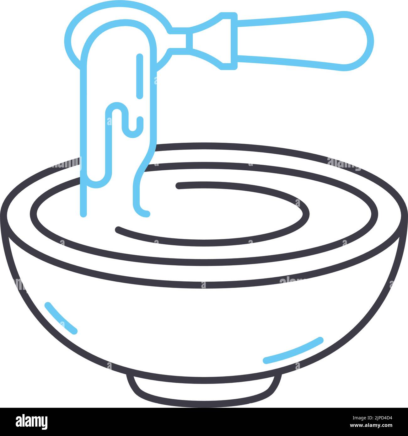 soup line icon, outline symbol, vector illustration, concept sign Stock ...