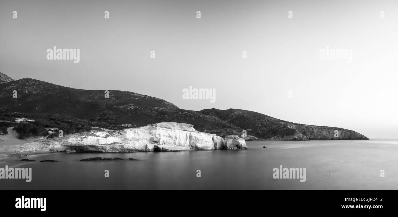 Sunset in Milos Island, Cyclades, Greece Stock Photo - Alamy