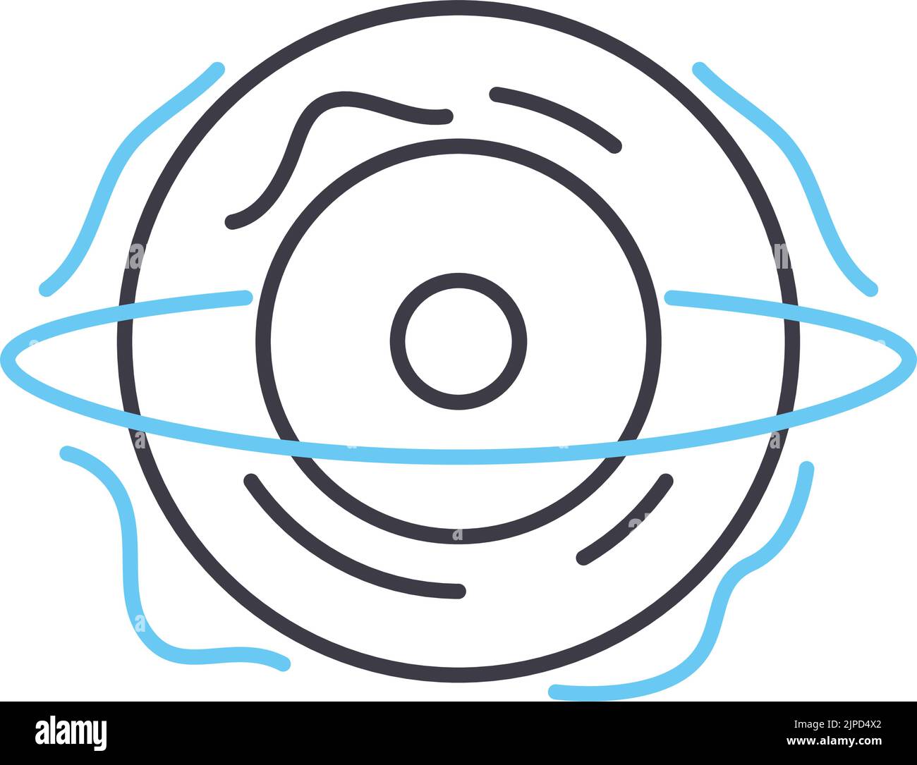 spaceship control room line icon, outline symbol, vector illustration ...