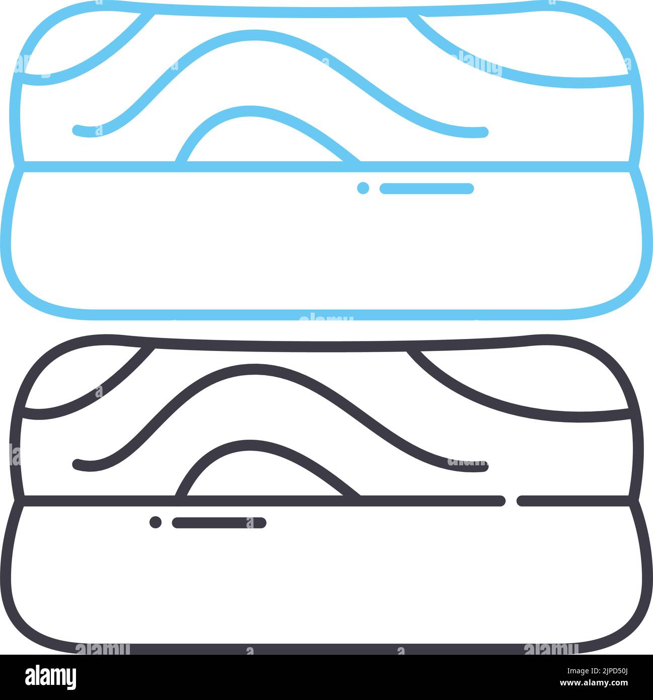 sushi tuna line icon, outline symbol, vector illustration, concept sign ...