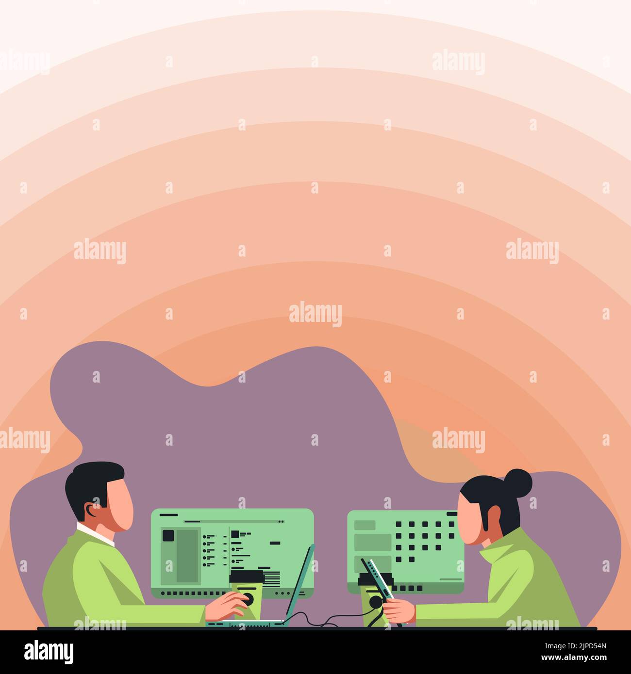 Two Colleagues Meeting Discussing Future Project Ideas Stock Vector ... Two Colleagues Meeting Discussing Future Project Ideas Stock Vector ...