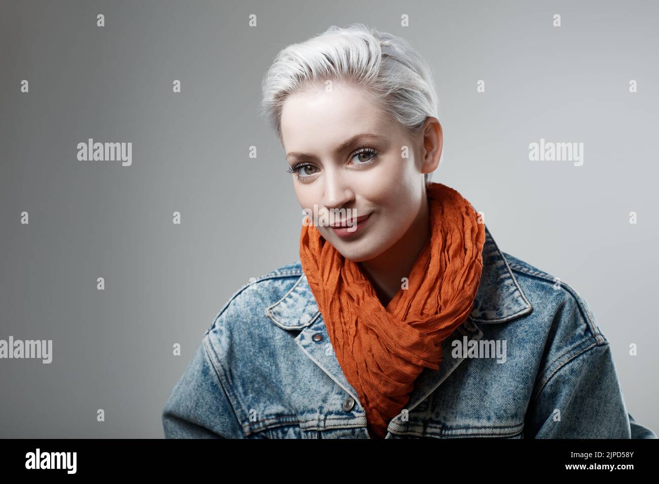 young woman, jean jacket, portrait, girl, girls, woman, young women ...