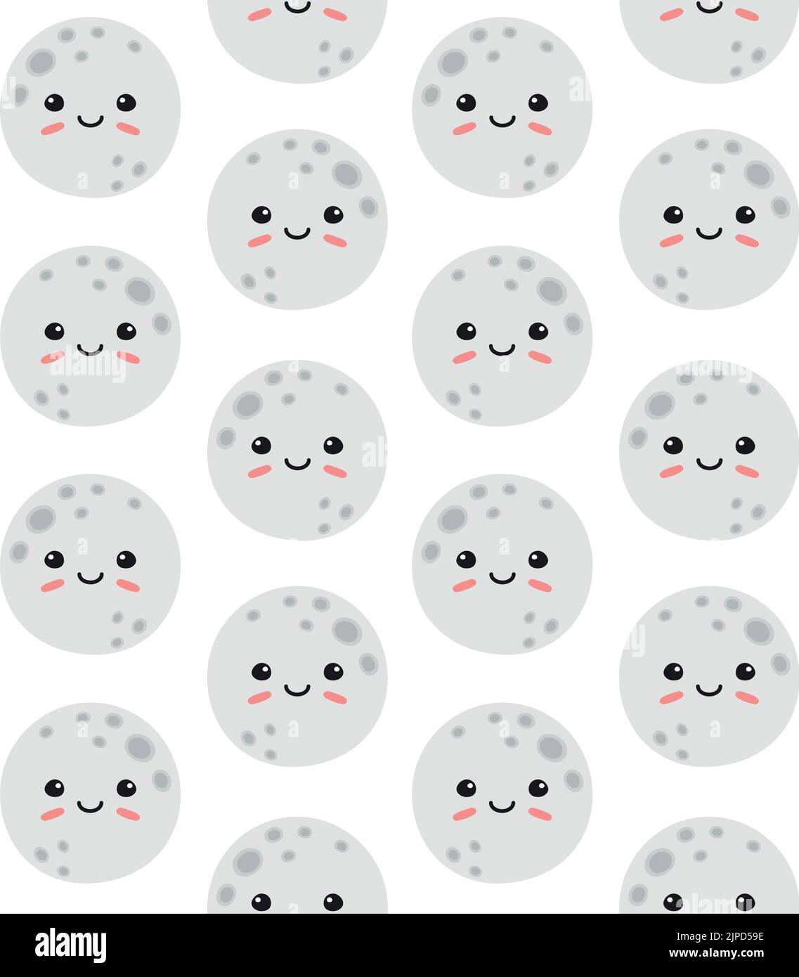 Vector seamless pattern of flat moon with face Stock Vector Image & Art ...