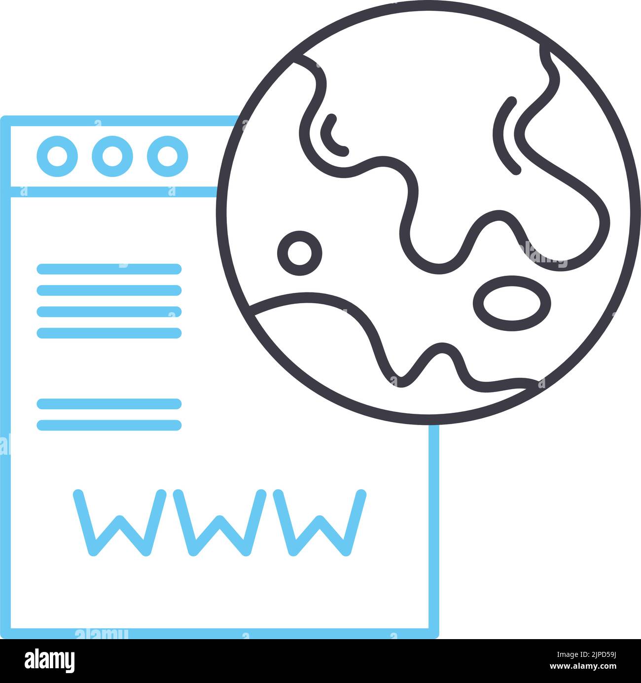 website line icon, outline symbol, vector illustration, concept sign ...