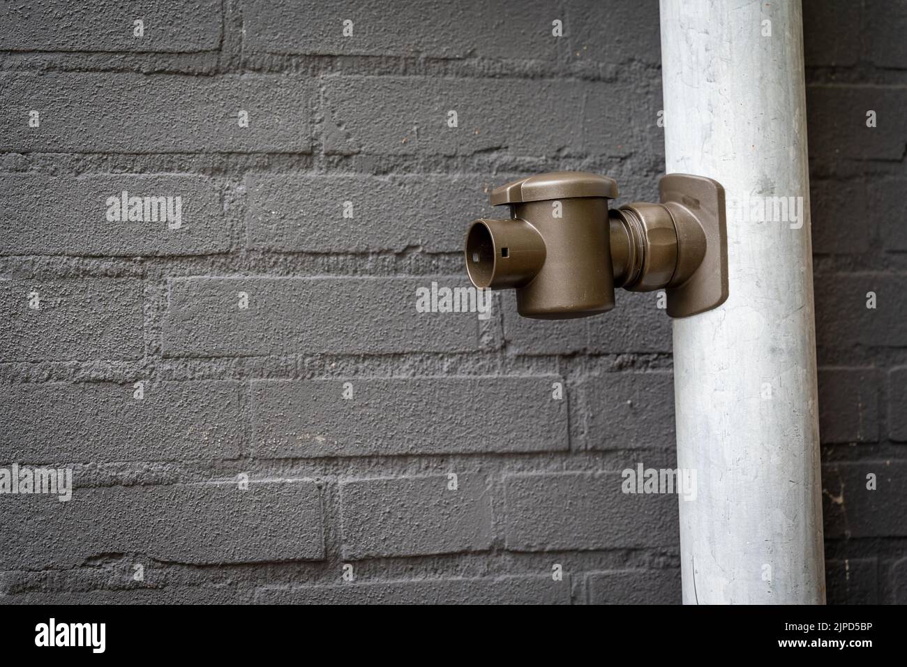 Drainage pipe used collect rainwater hi-res stock photography and ...