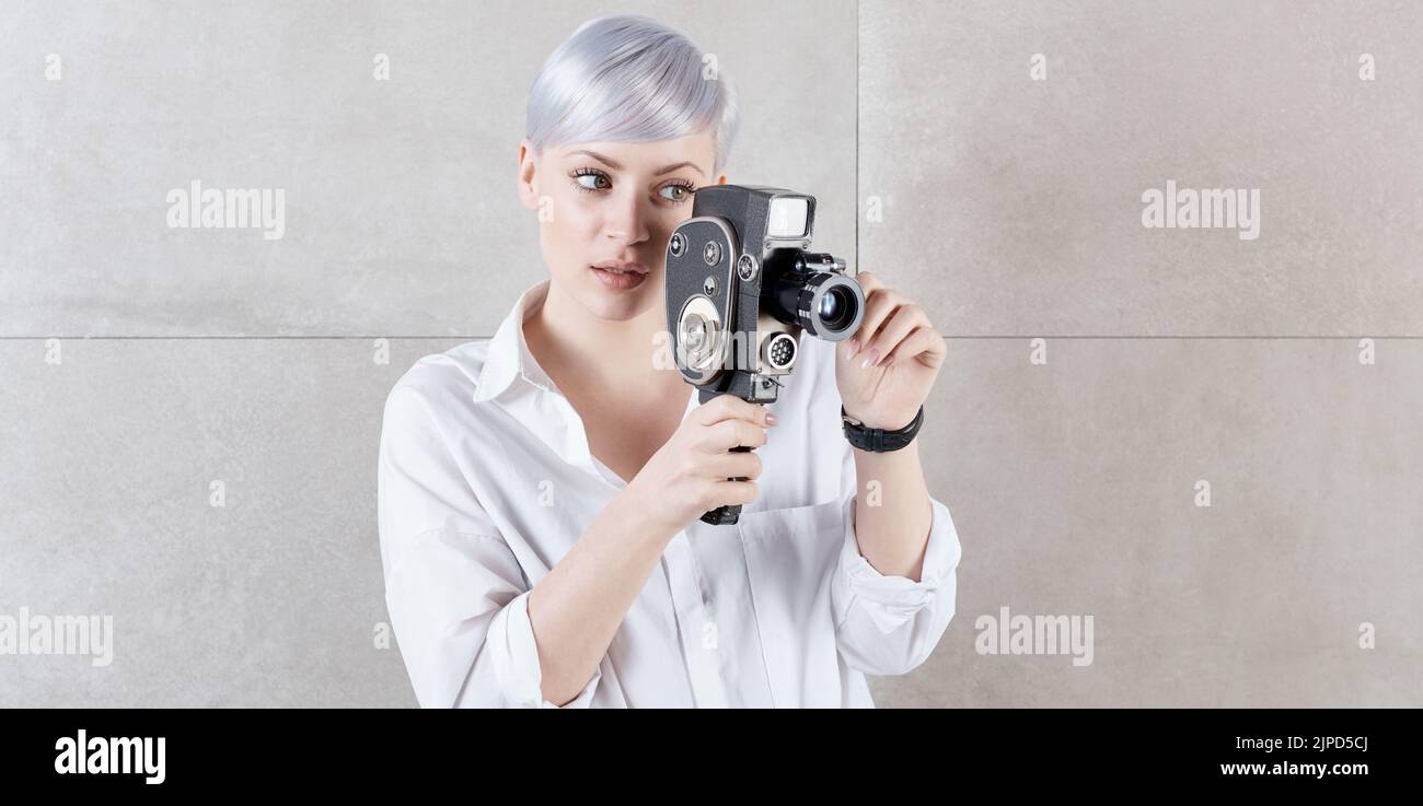 woman, analog, filming, movie camera, female, ladies, lady, women ...