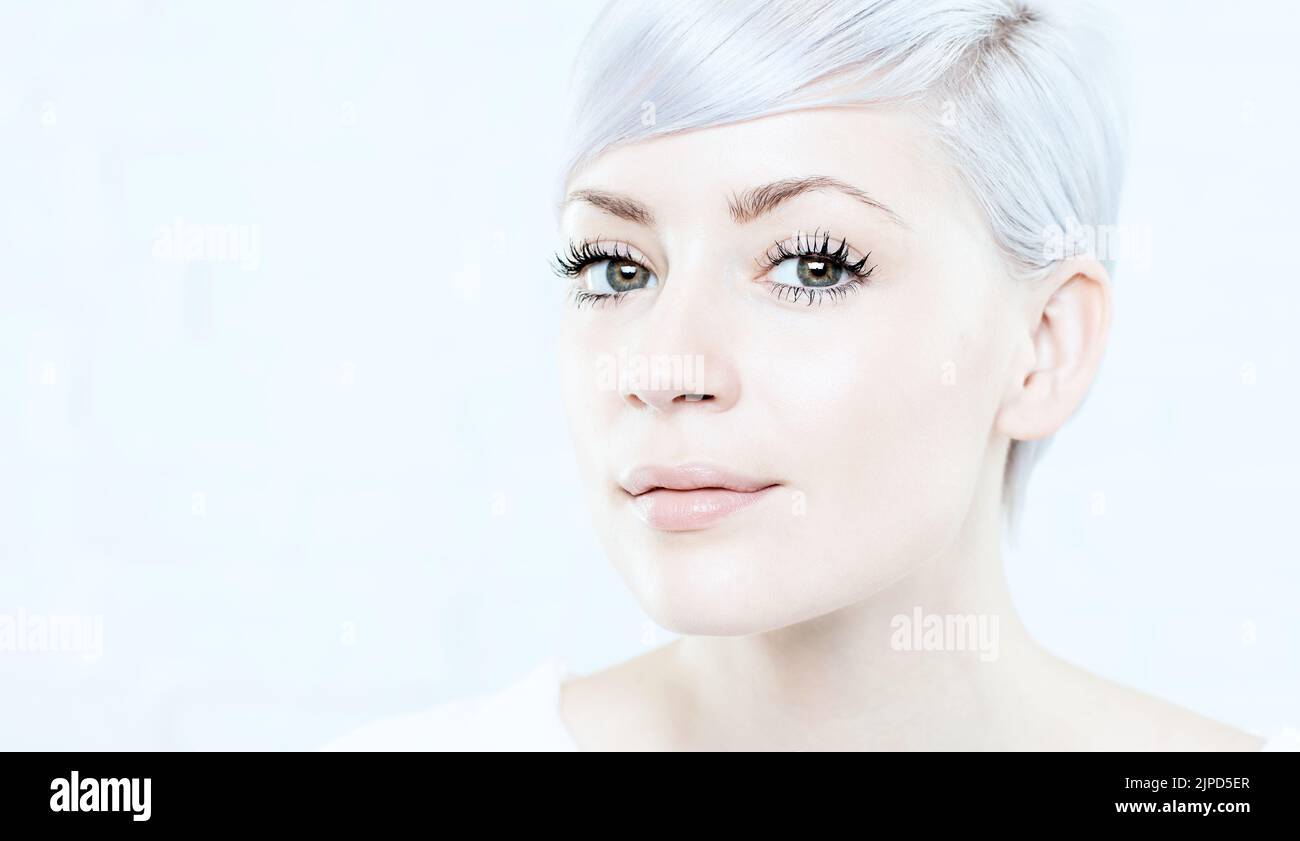 White Hair Women Short