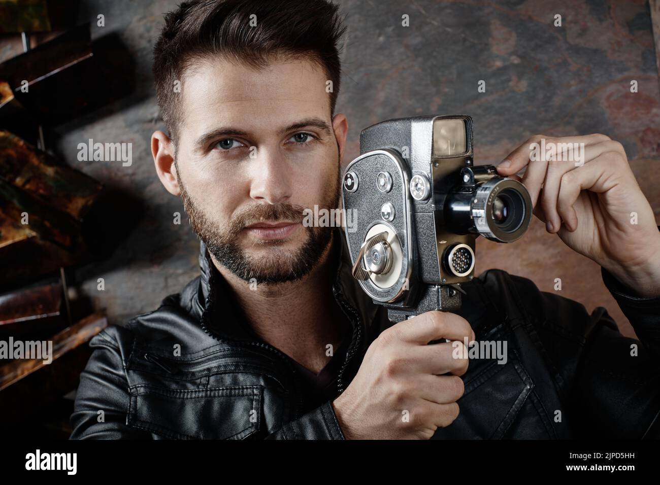 retro, analog, filming, movie camera, old fashioned, retro style ...