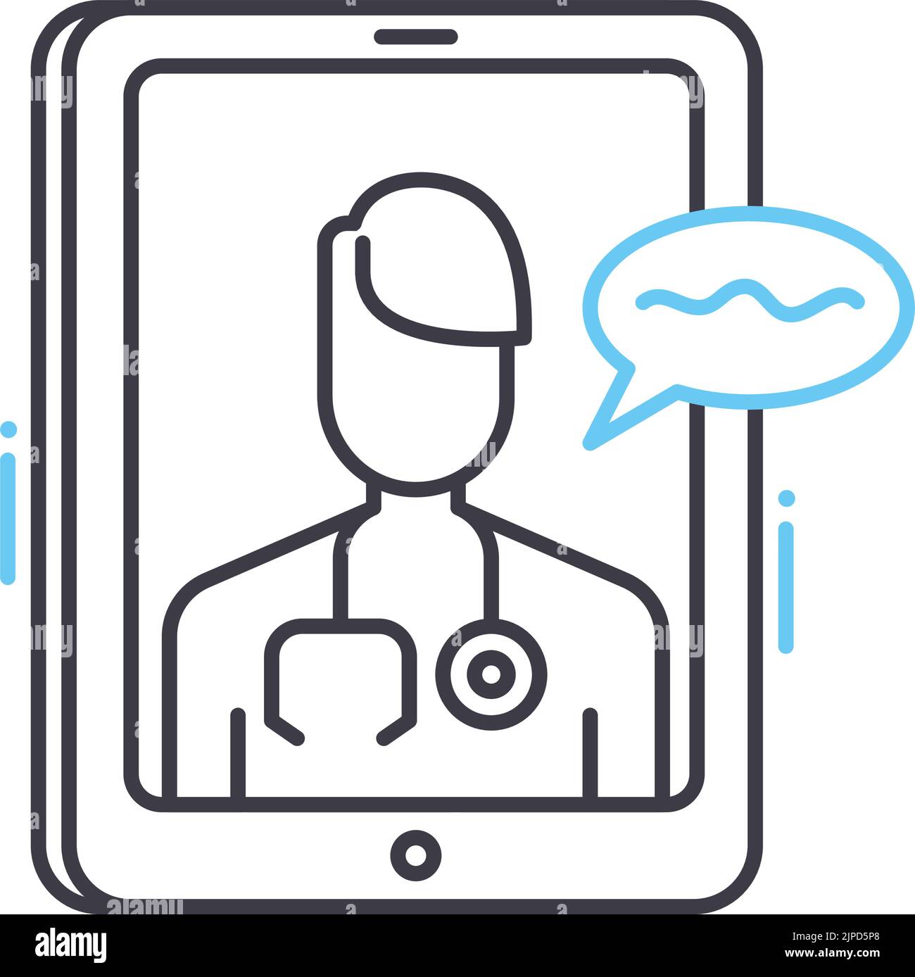 Medical consultation icon outline Cut Out Stock Images & Pictures - Alamy