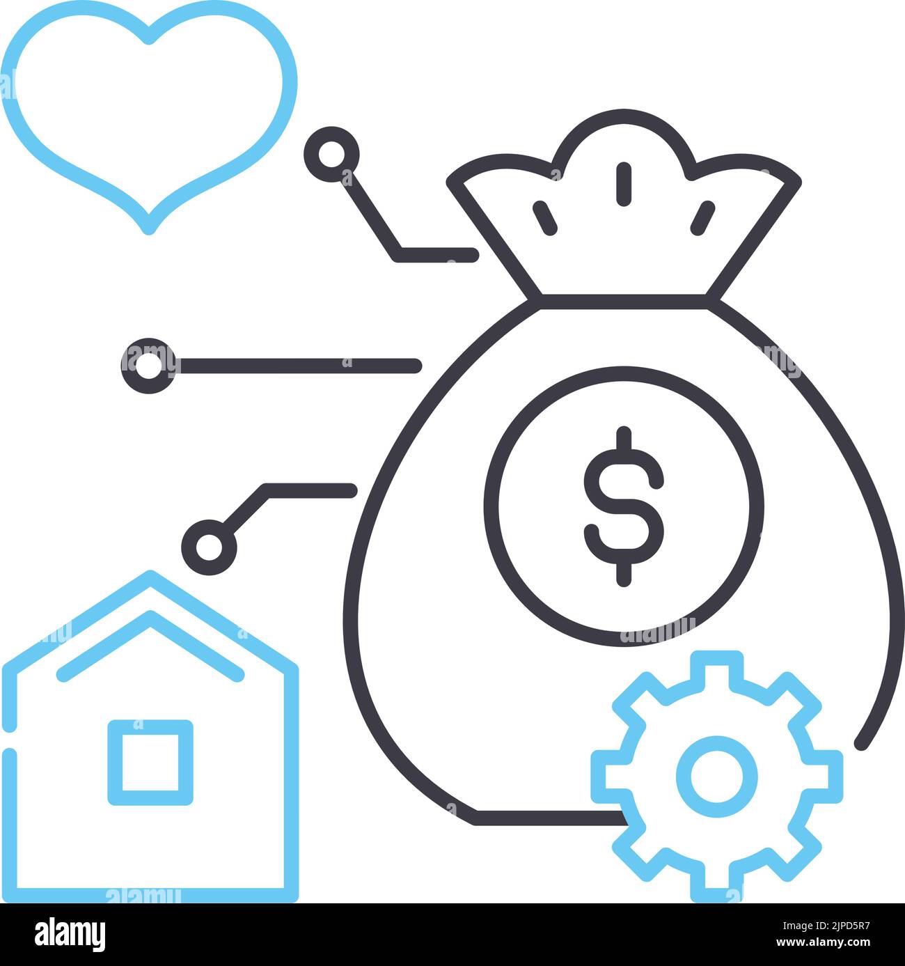 welfare line icon, outline symbol, vector illustration, concept sign ... welfare line icon, outline symbol, vector illustration, concept sign ...