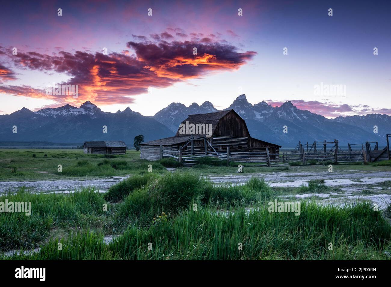 Mountain Barn Sunset