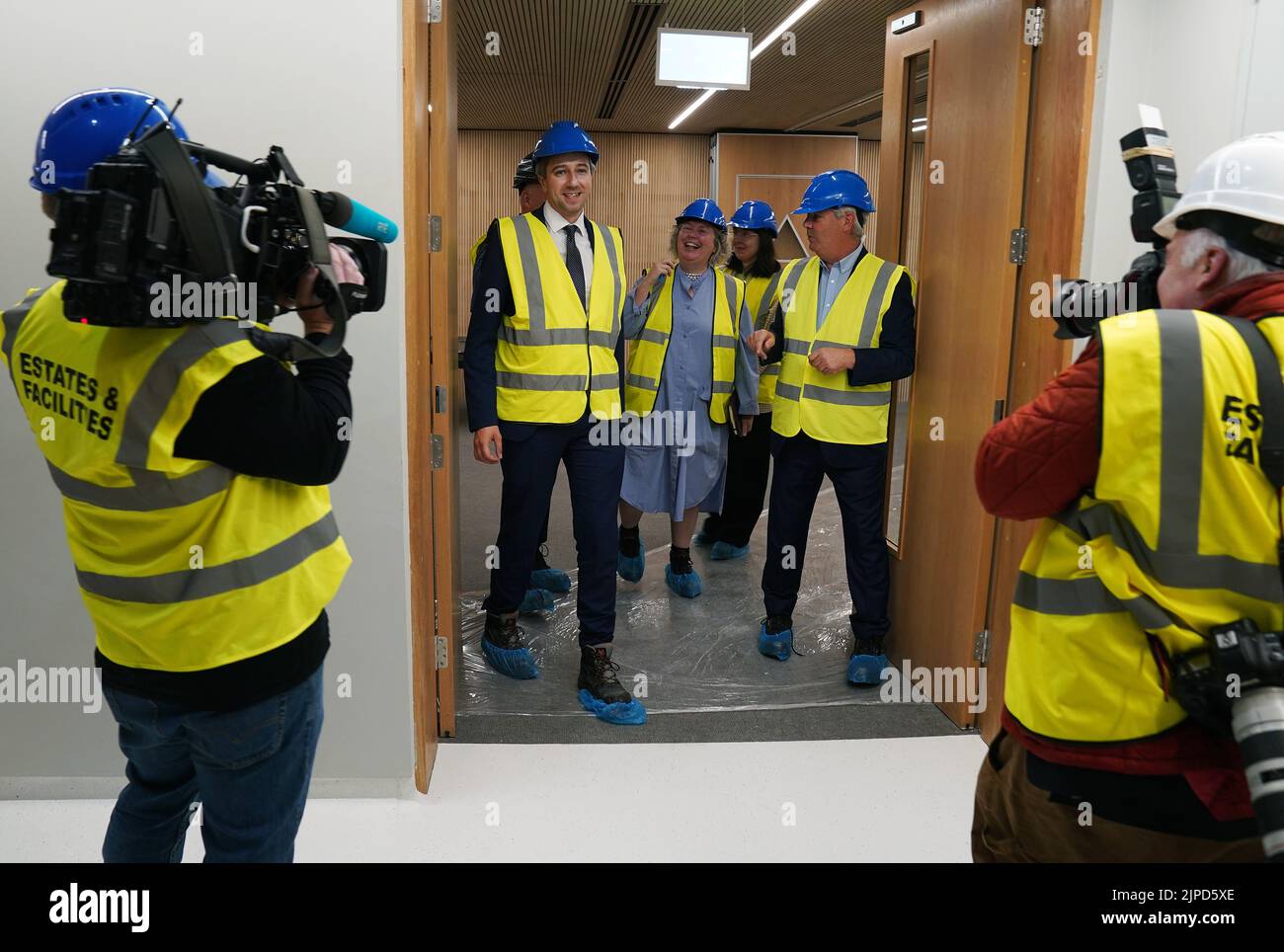 Higher Education Minister Simon Harris (left) with Provost Linda Doyle ...