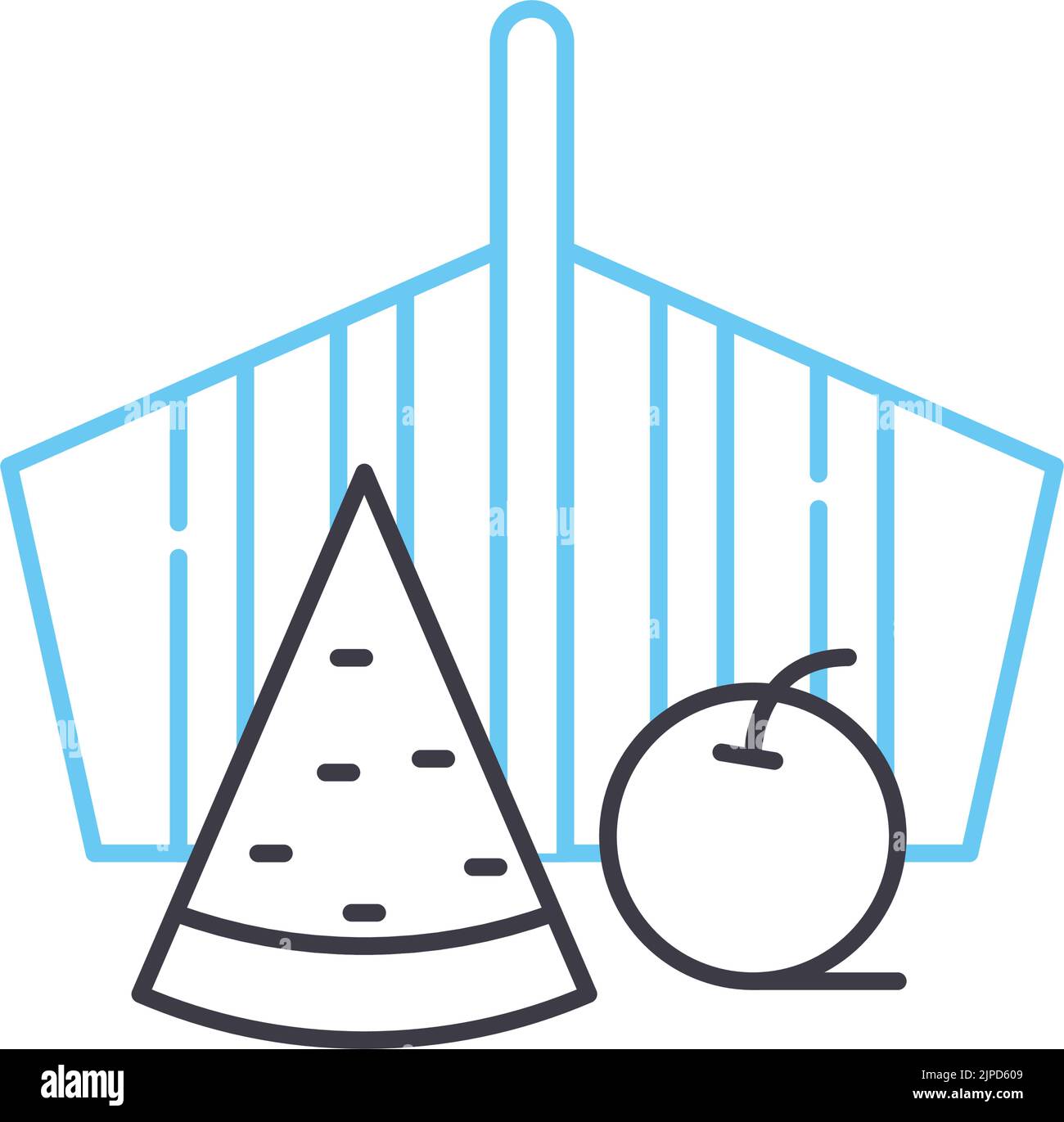 outdoor picnic line icon, outline symbol, vector illustration, concept ...