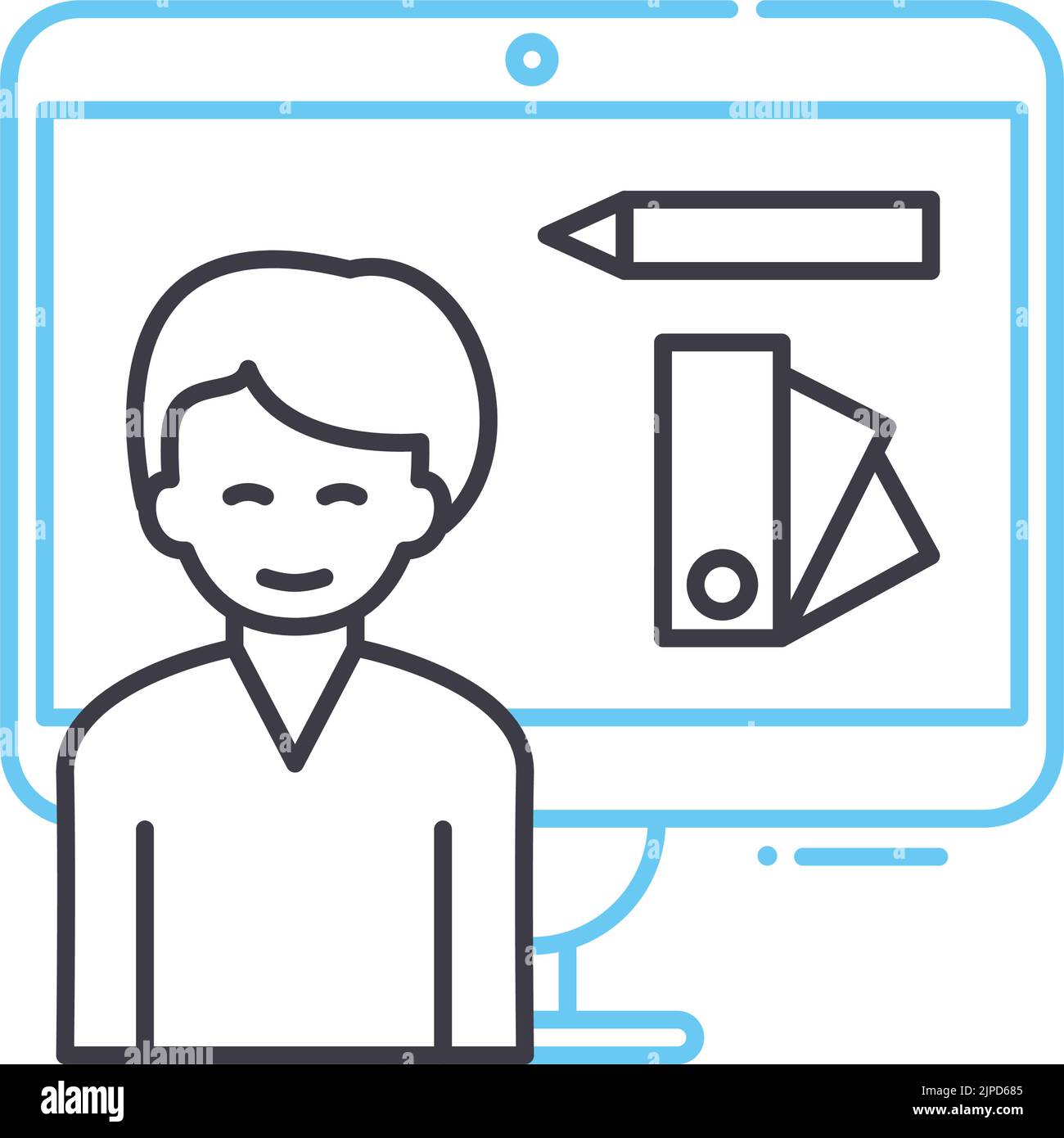 Web designer job flat Cut Out Stock Images & Pictures - Alamy