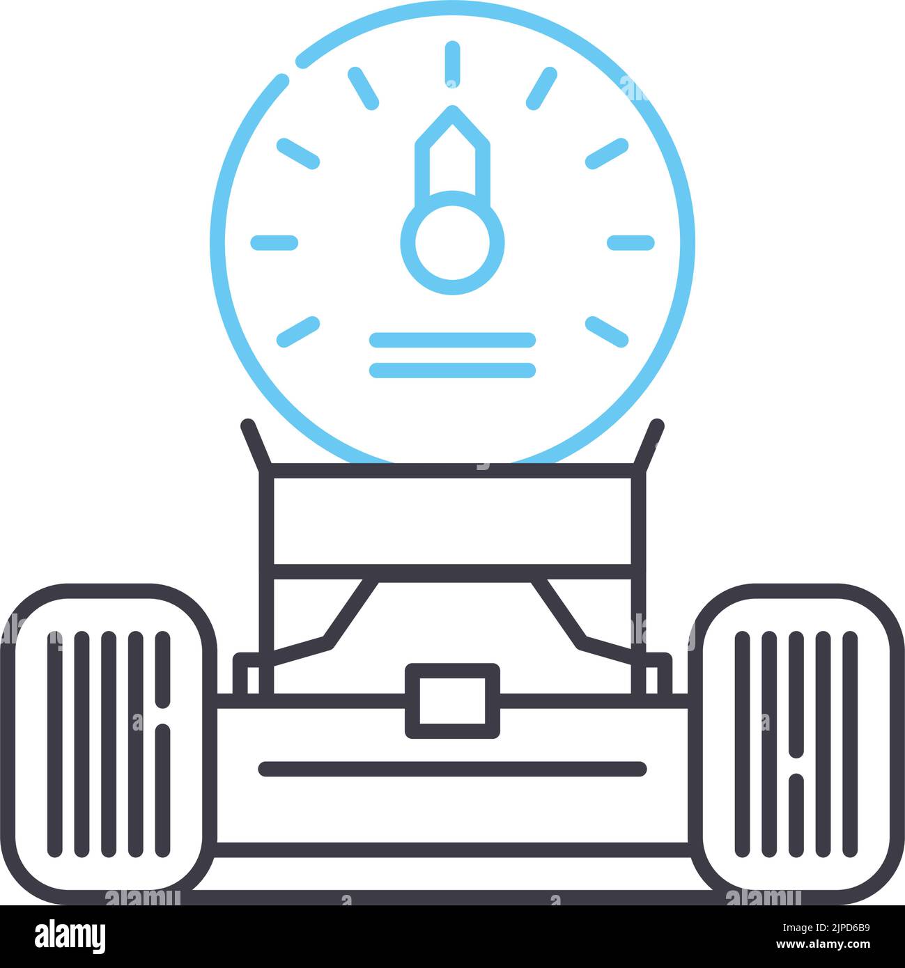 high speed line icon, outline symbol, vector illustration, concept sign ...