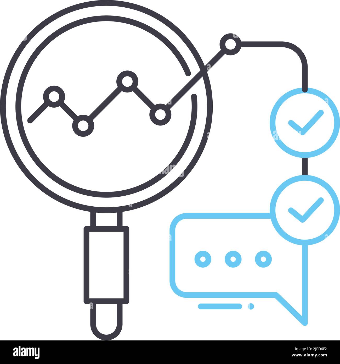 market value line icon, outline symbol, vector illustration, concept ...