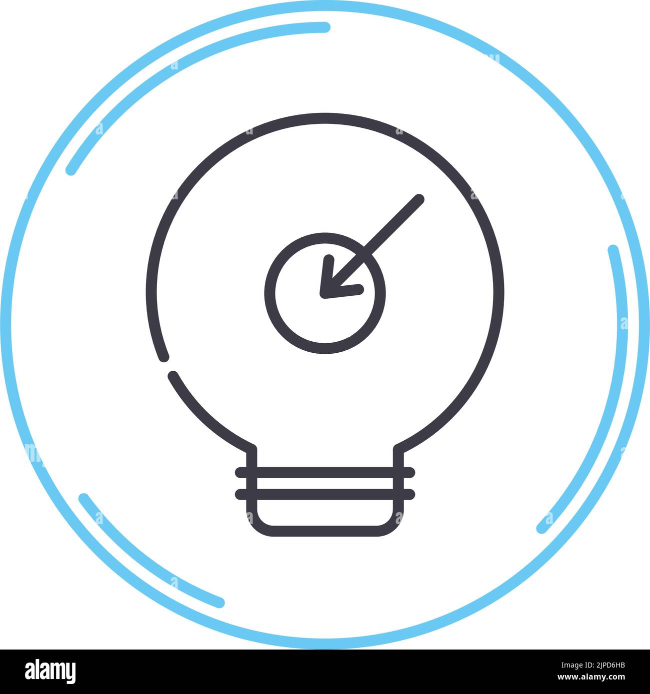 Focusing On Solution Line Icon Outline Symbol Vector Illustration