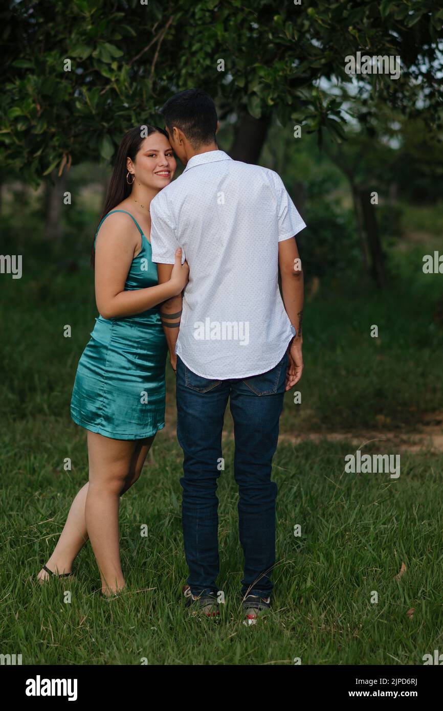 Latin couple showing all their love and happiness Stock Photo - Alamy
