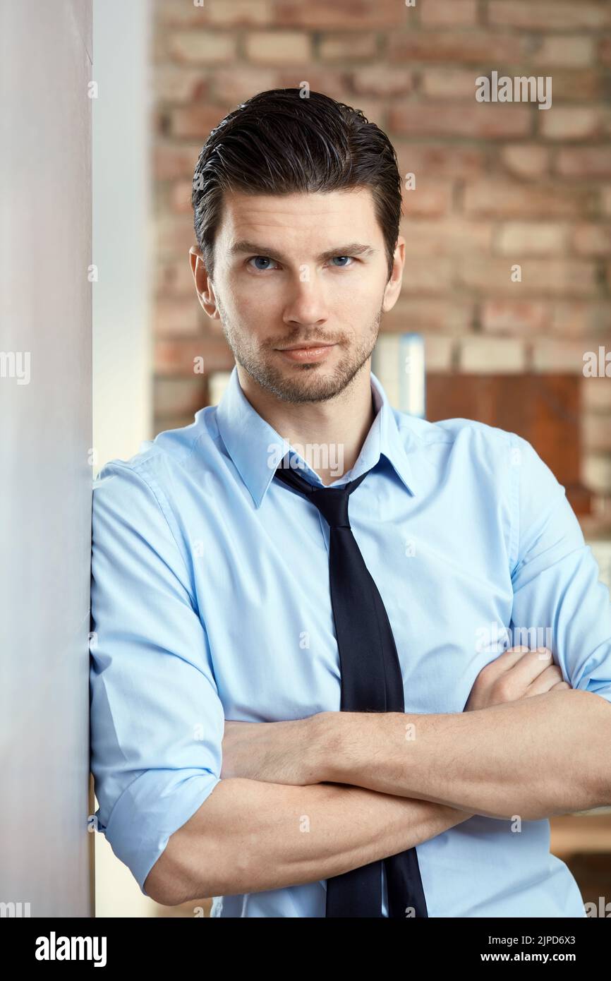 businessman, self confident, portrait, arms crossed, boss, businessmen, executive, executives ...