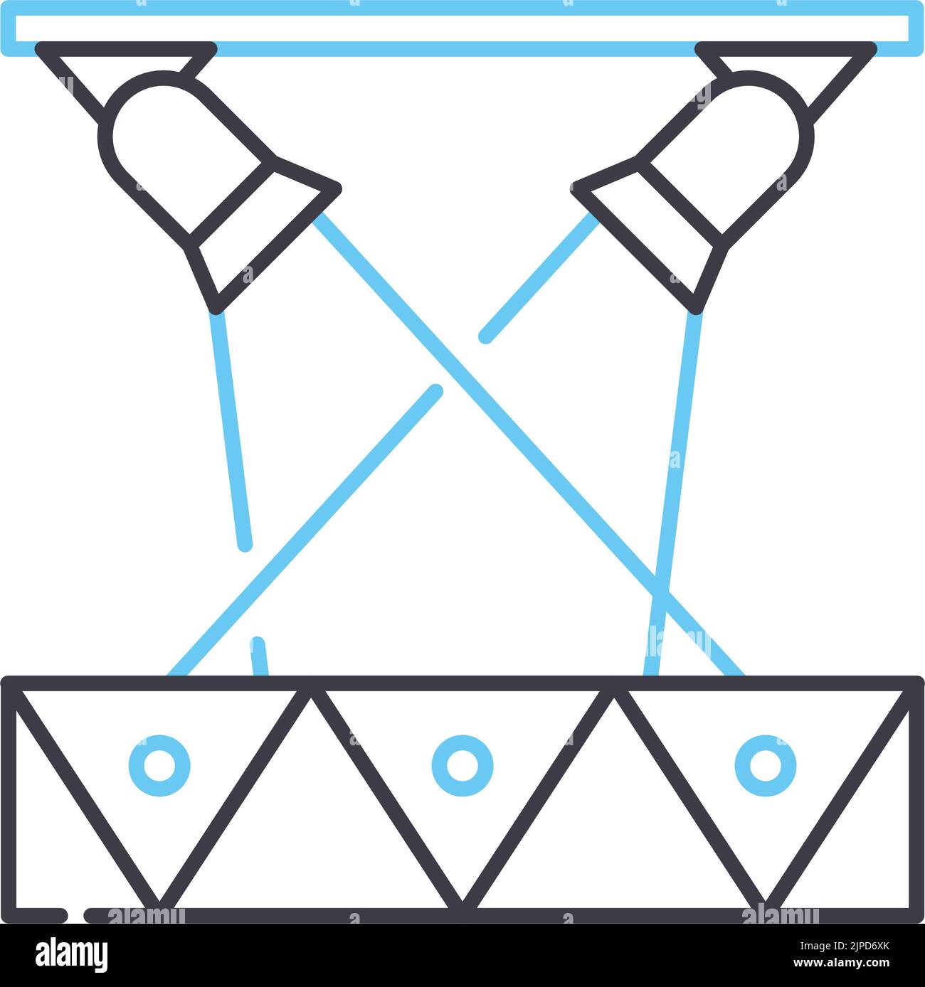 spotlight line icon, outline symbol, vector illustration, concept sign ...