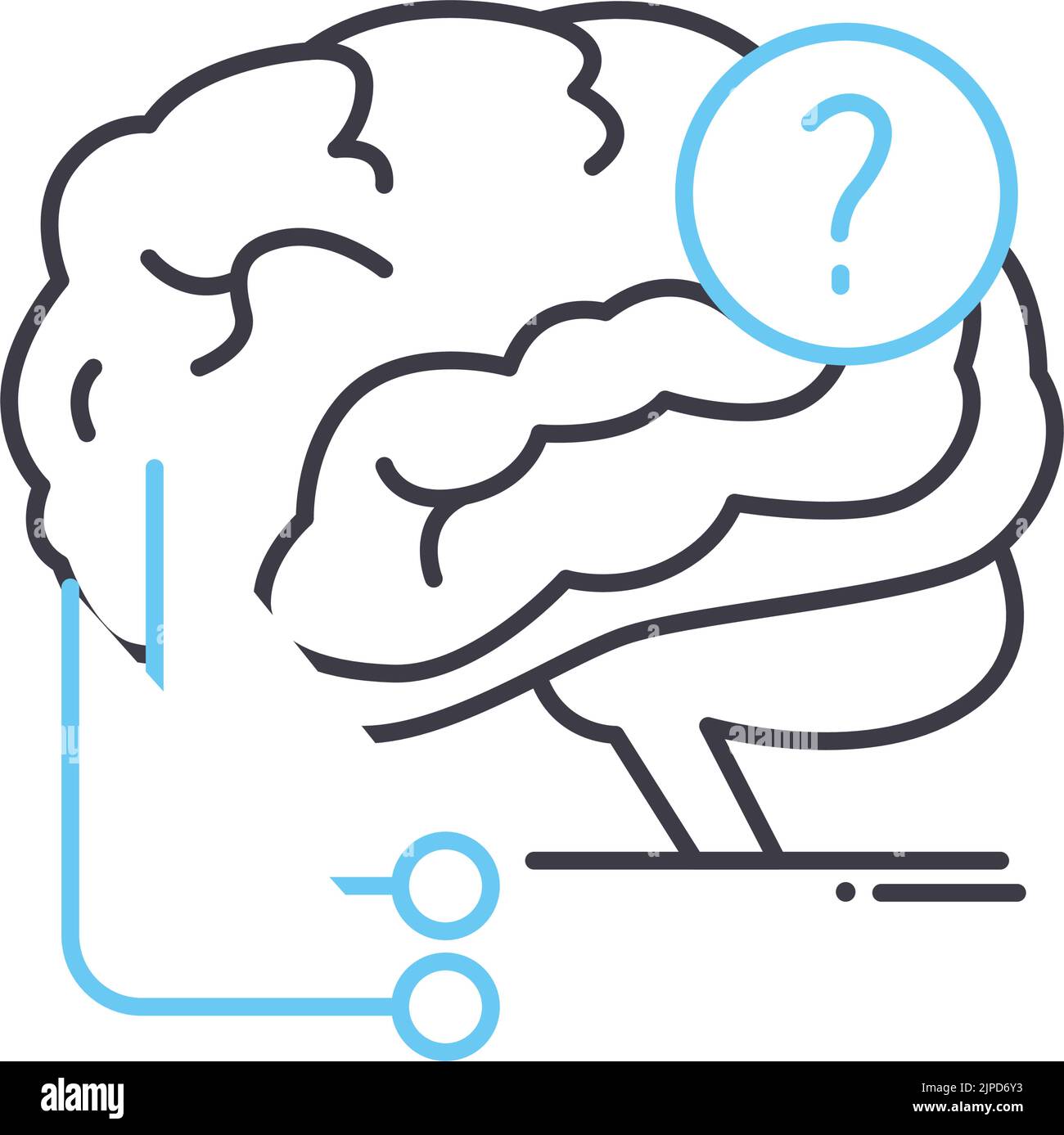 mind chioce line icon, outline symbol, vector illustration, concept ...