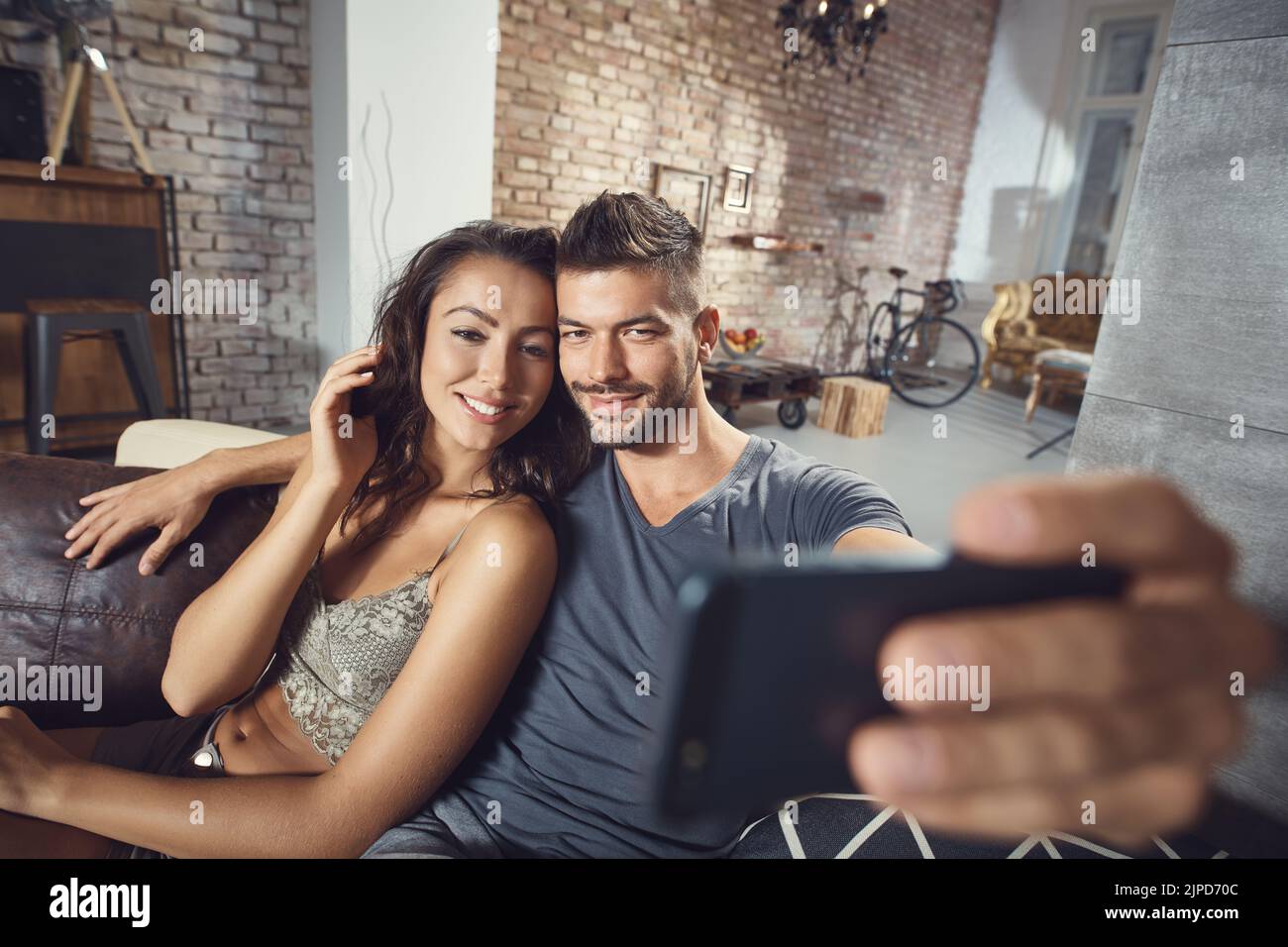 Couple home portrait pairs hi-res stock photography and images - Alamy