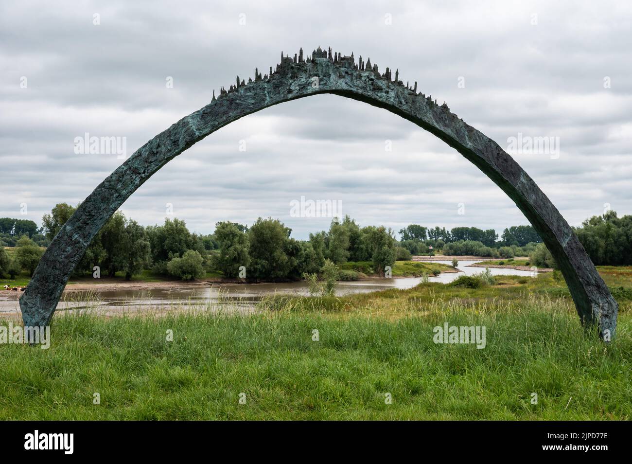 Dodewaard, Gelderland, The Netherlands - 07 12 2022 Arch with miniature ...