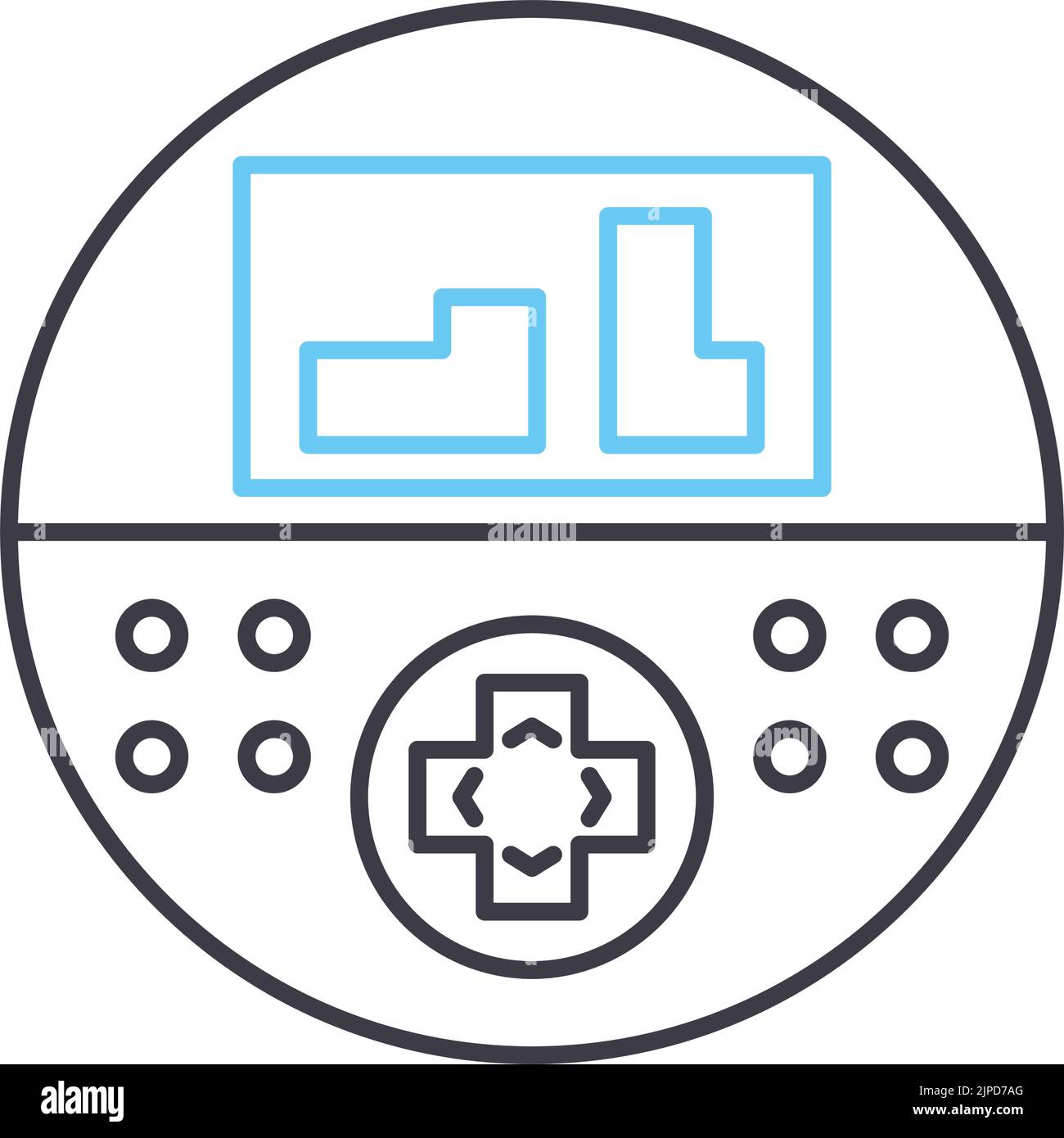 smart game controller line icon, outline symbol, vector illustration, concept sign Stock Vector ...