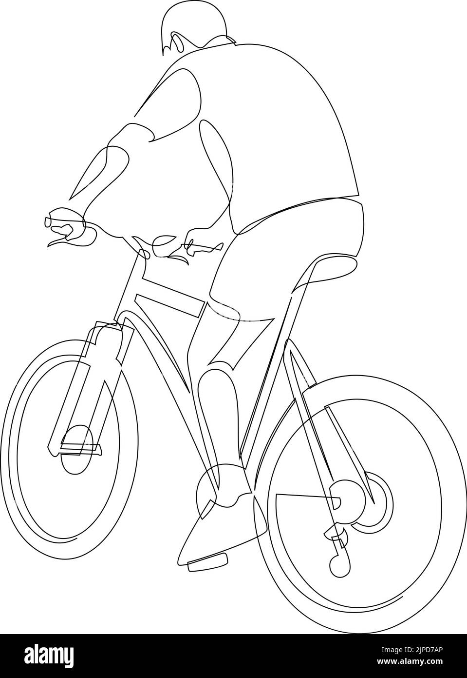 Bicycle Rider Drawing at Jose Nicoll blog