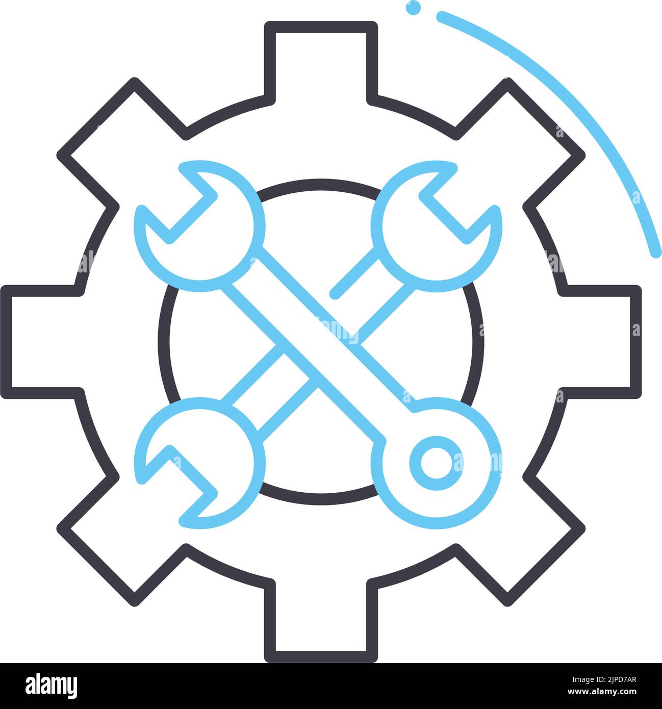 marketing tool line icon, outline symbol, vector illustration, concept ...