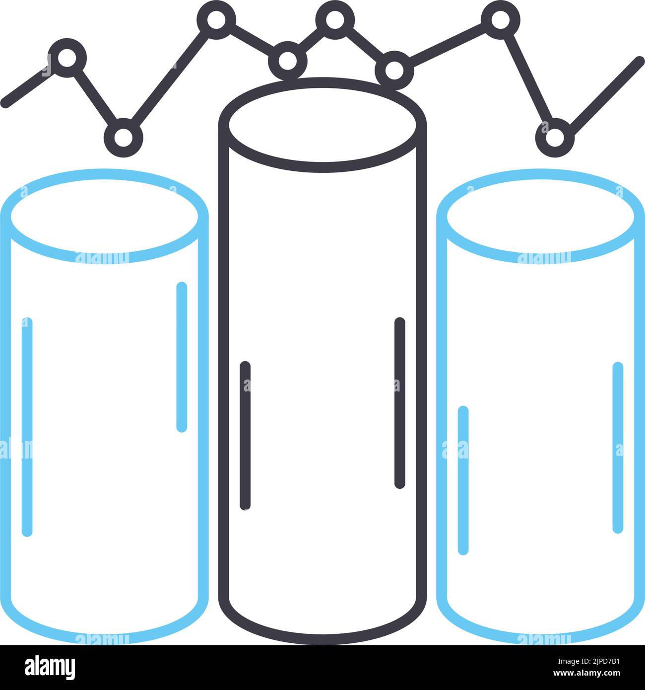 Forecasting Model Line Icon Outline Symbol Vector Illustration Concept Sign Stock Vector