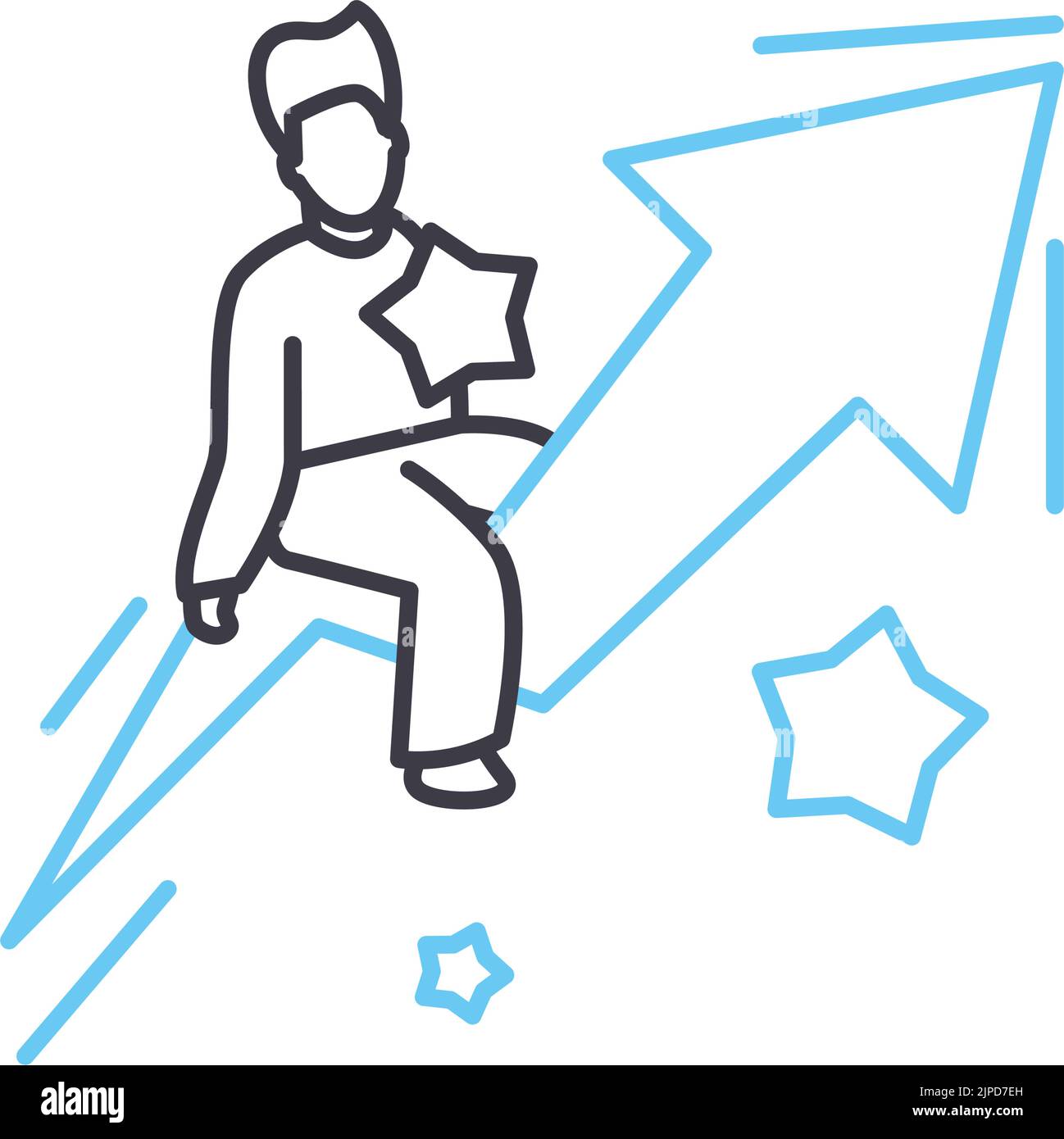 talent development line icon, outline symbol, vector illustration ...