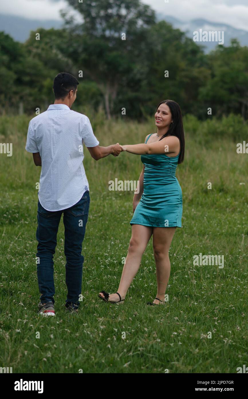 Latin couple showing all their love and happiness Stock Photo - Alamy