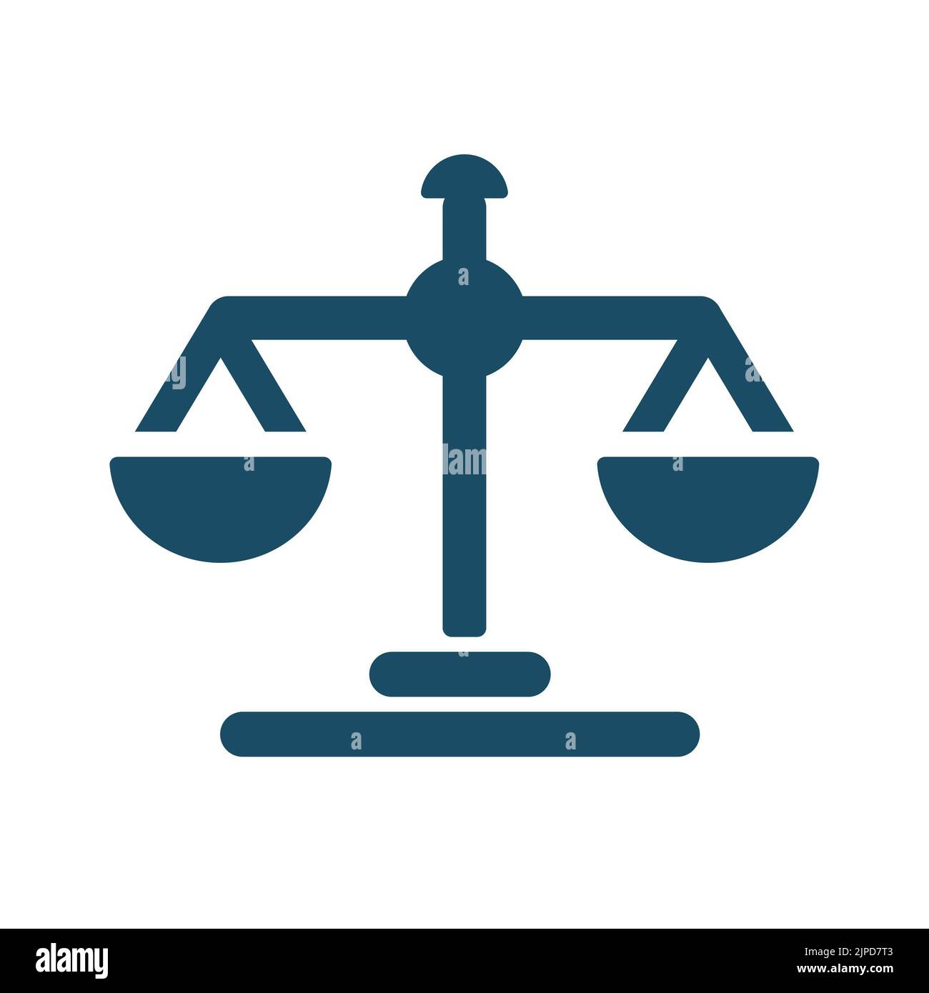 High quality dark blue flat scale, ensuring justice icon. Pictogram ...