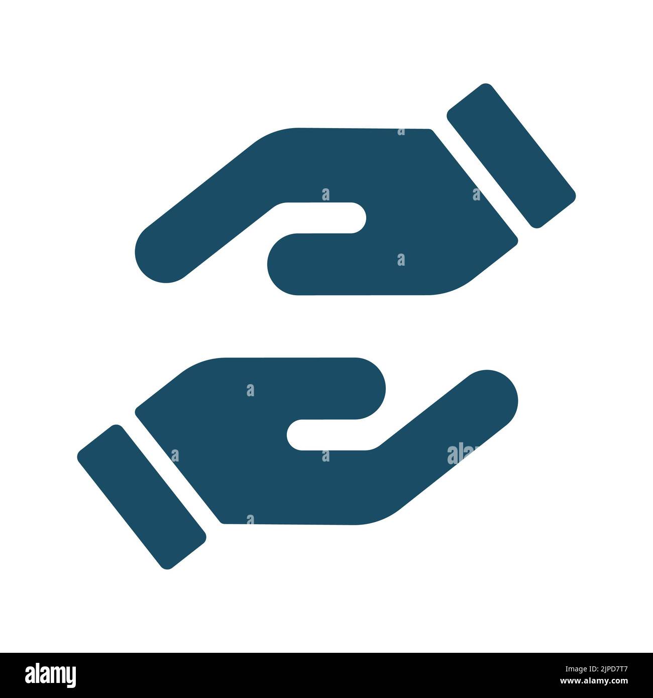 High quality dark blue flat help, support each other icon. Pictogram ...