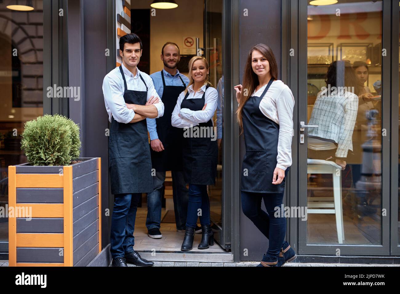 cafe, team, group picture, cafes, teams, group pictures Stock Photo - Alamy