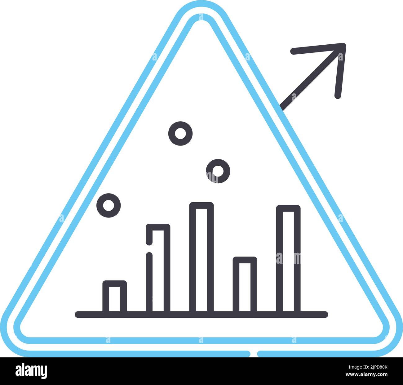 risk management line icon, outline symbol, vector illustration, concept ...