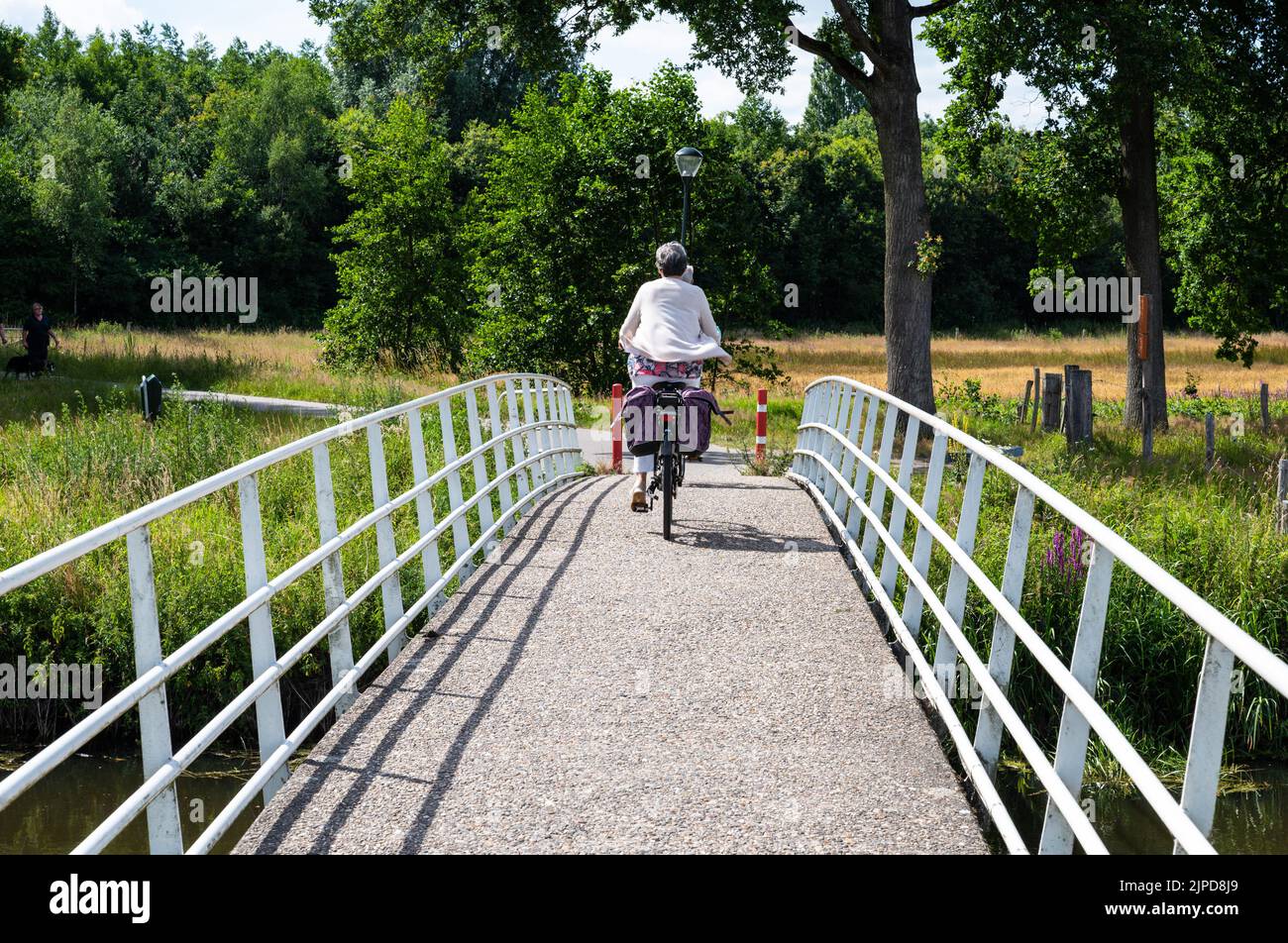 Ulvenhout, North Brabant, The Netherlands, 08 09 2022 - Cyclist driving ...