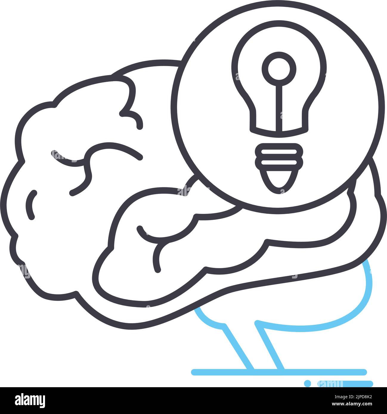 mental concept line icon, outline symbol, vector illustration, concept ...
