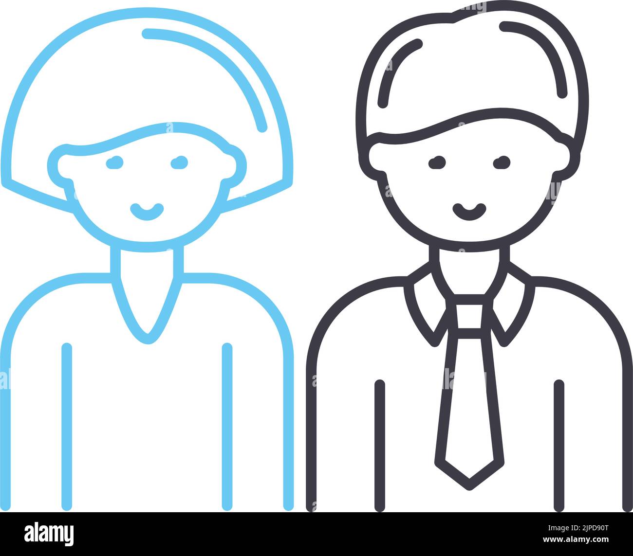 students line icon, outline symbol, vector illustration, concept sign ...