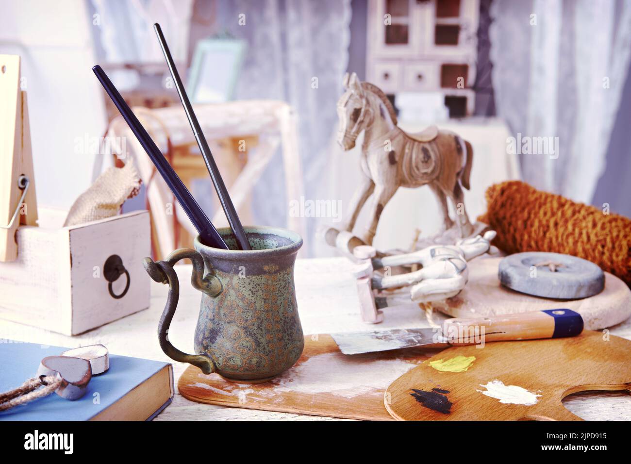 handicrafts, painting, wood horse, diy, handicraft, drawing, wood ...