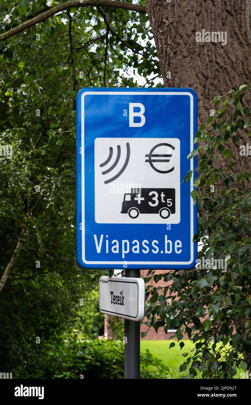 Toll warning sign hi-res stock photography and images - Alamy