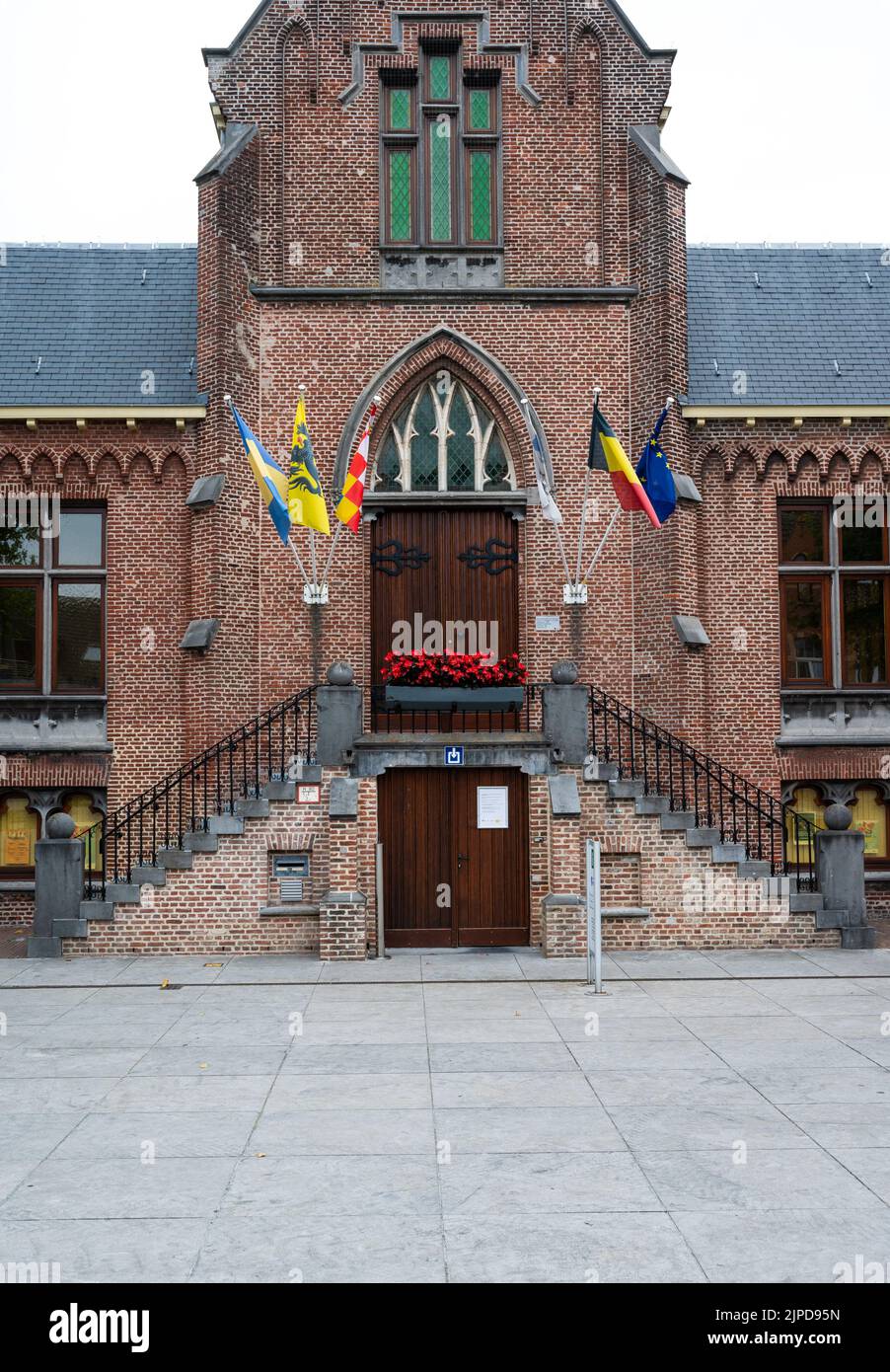 Brecht, Antwerp Province, Belgium - 07 08 2022 - Historical town hall ...
