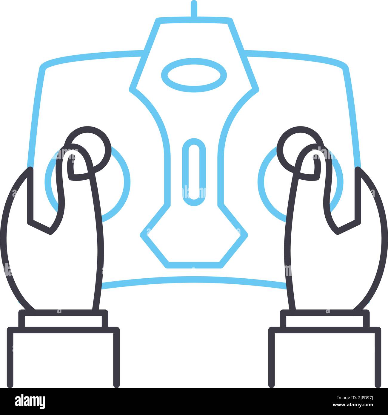 Remote Game Line Icon Outline Symbol Vector Illustration Concept