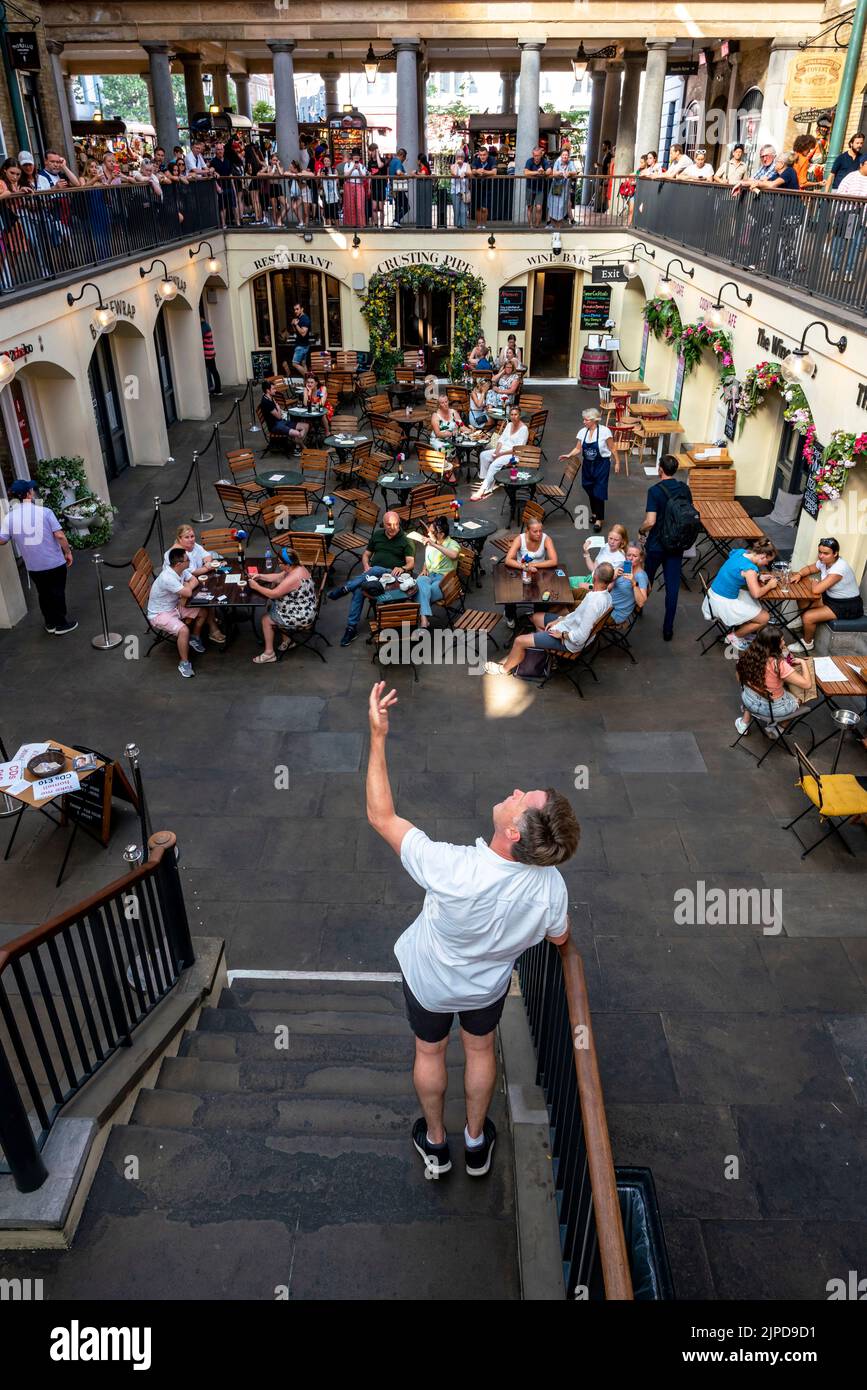 An Opera Singer Performs In The Covent Garden Piazza, Covent Garden ...