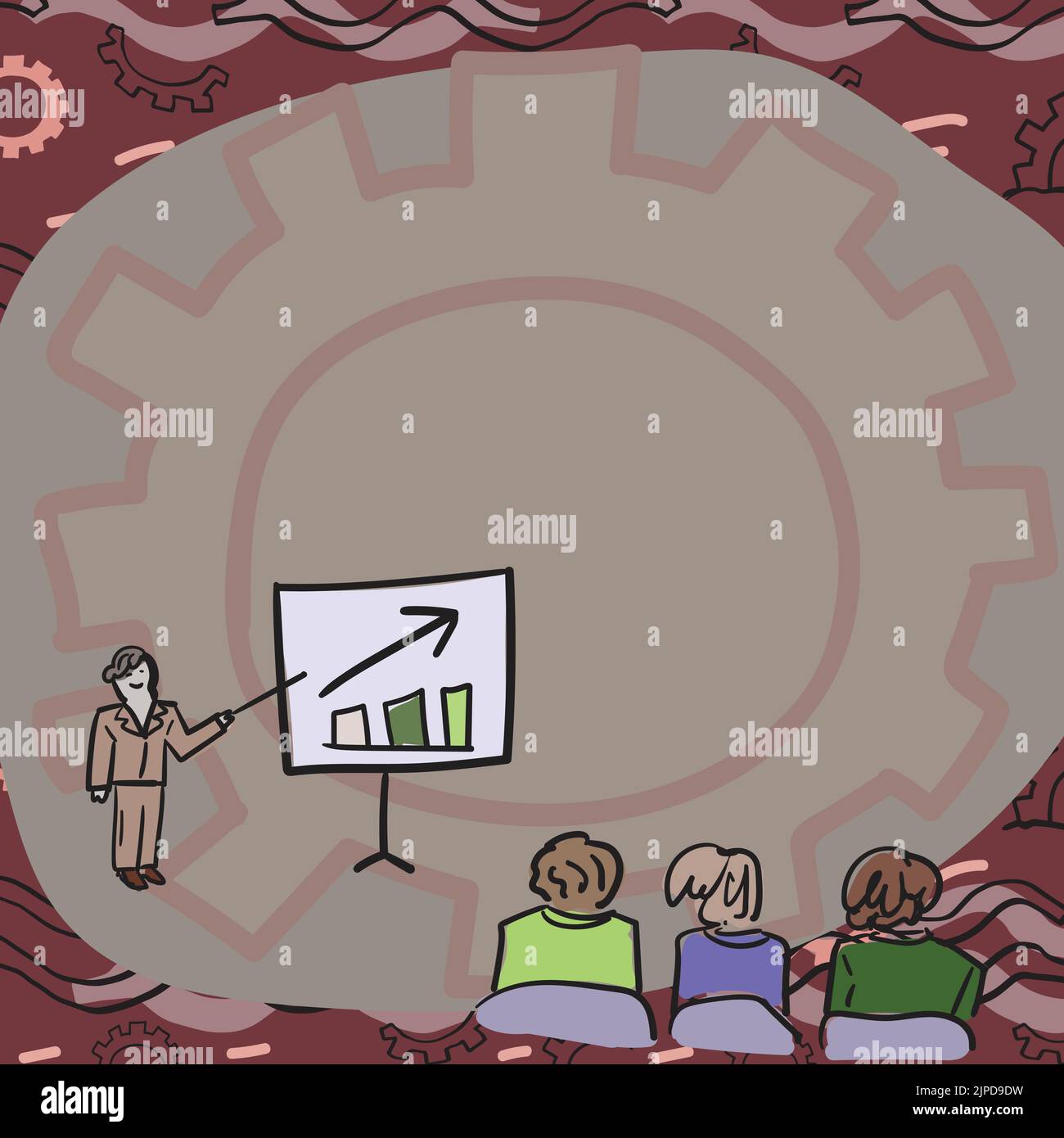 Team Members Looking At Whiteboard Representing New Solutions Stock ...