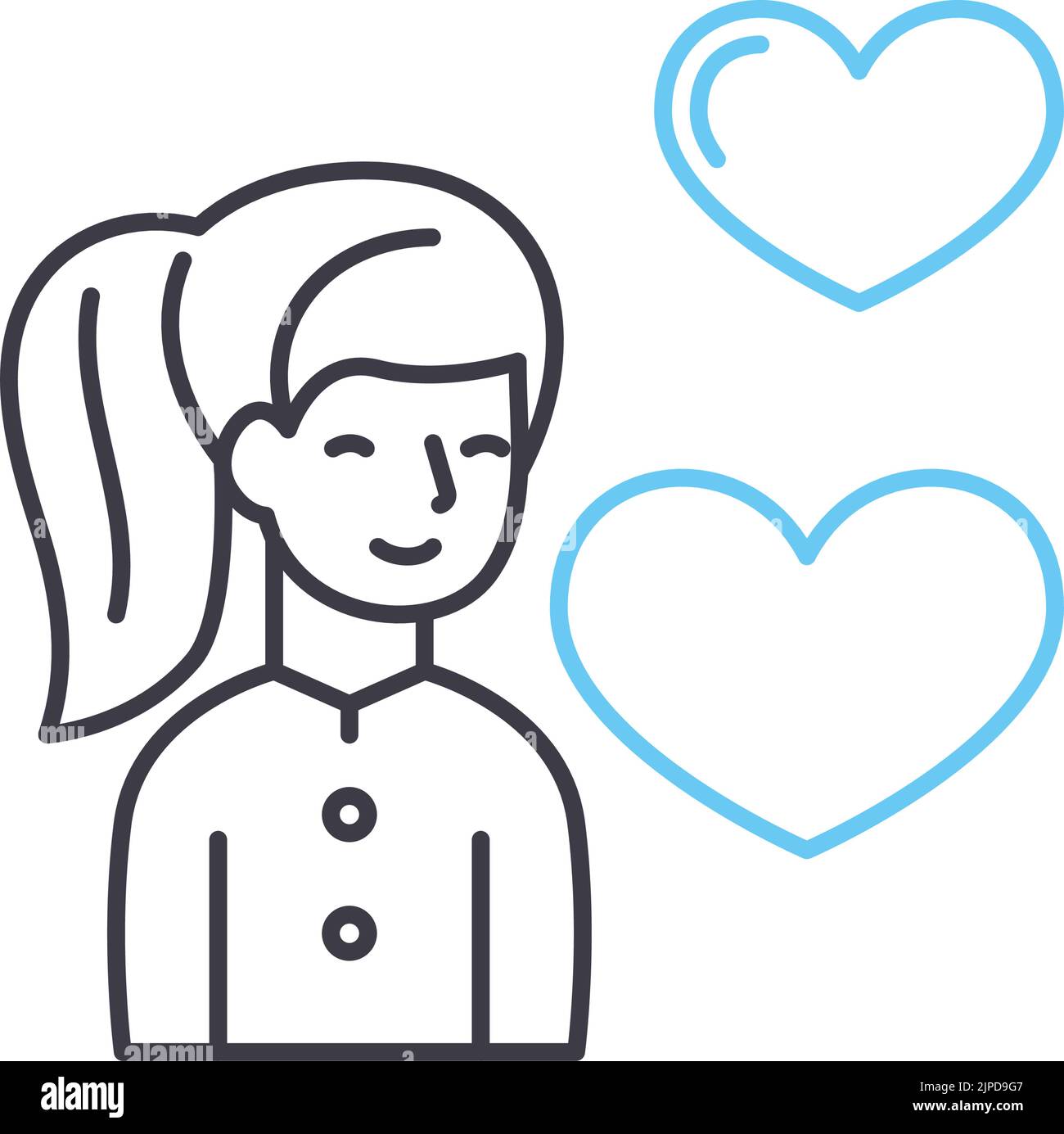 Love feelings line icon Cut Out Stock Images & Pictures - Alamy