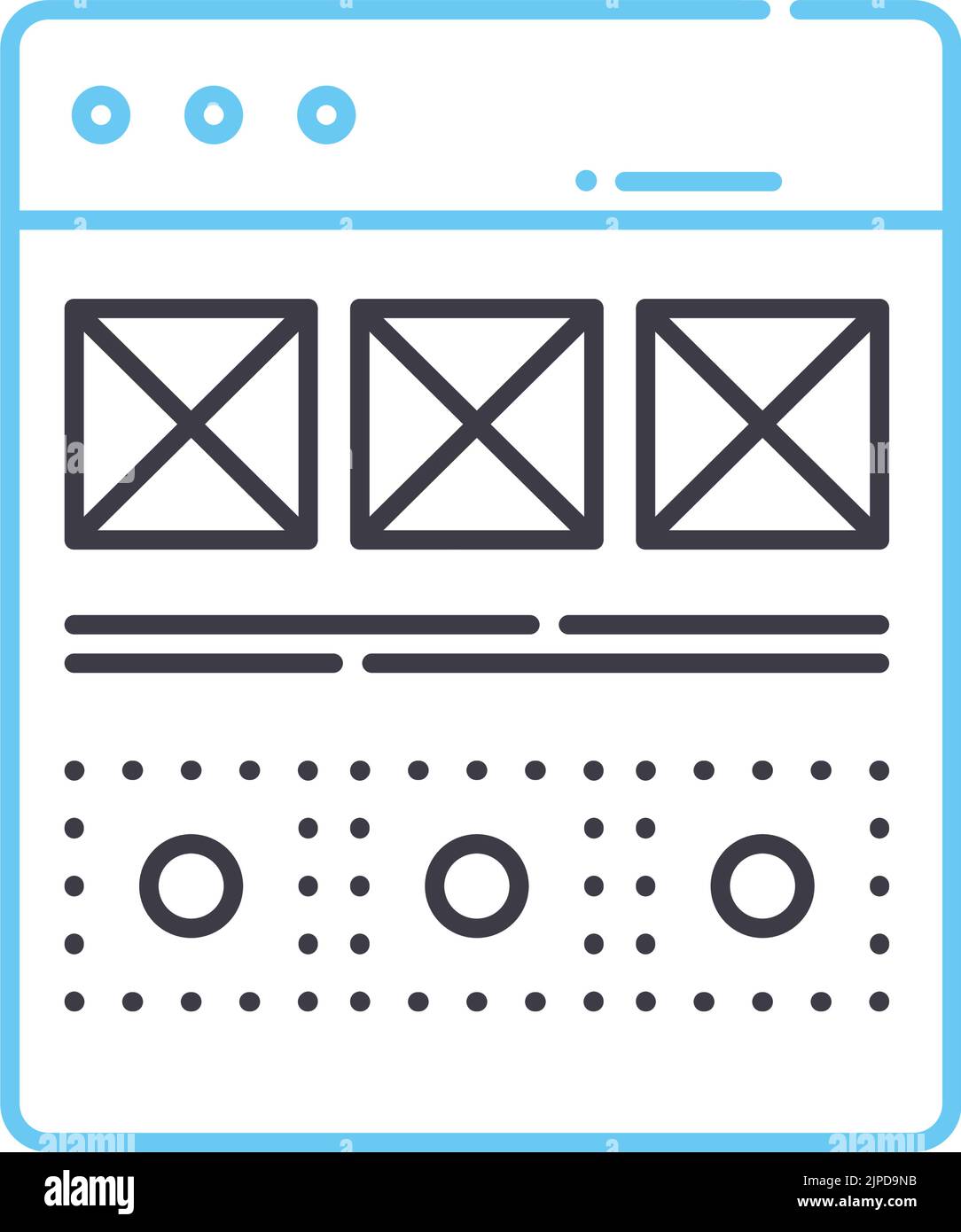 Website wireframes vector set web hi-res stock photography and images - Alamy
