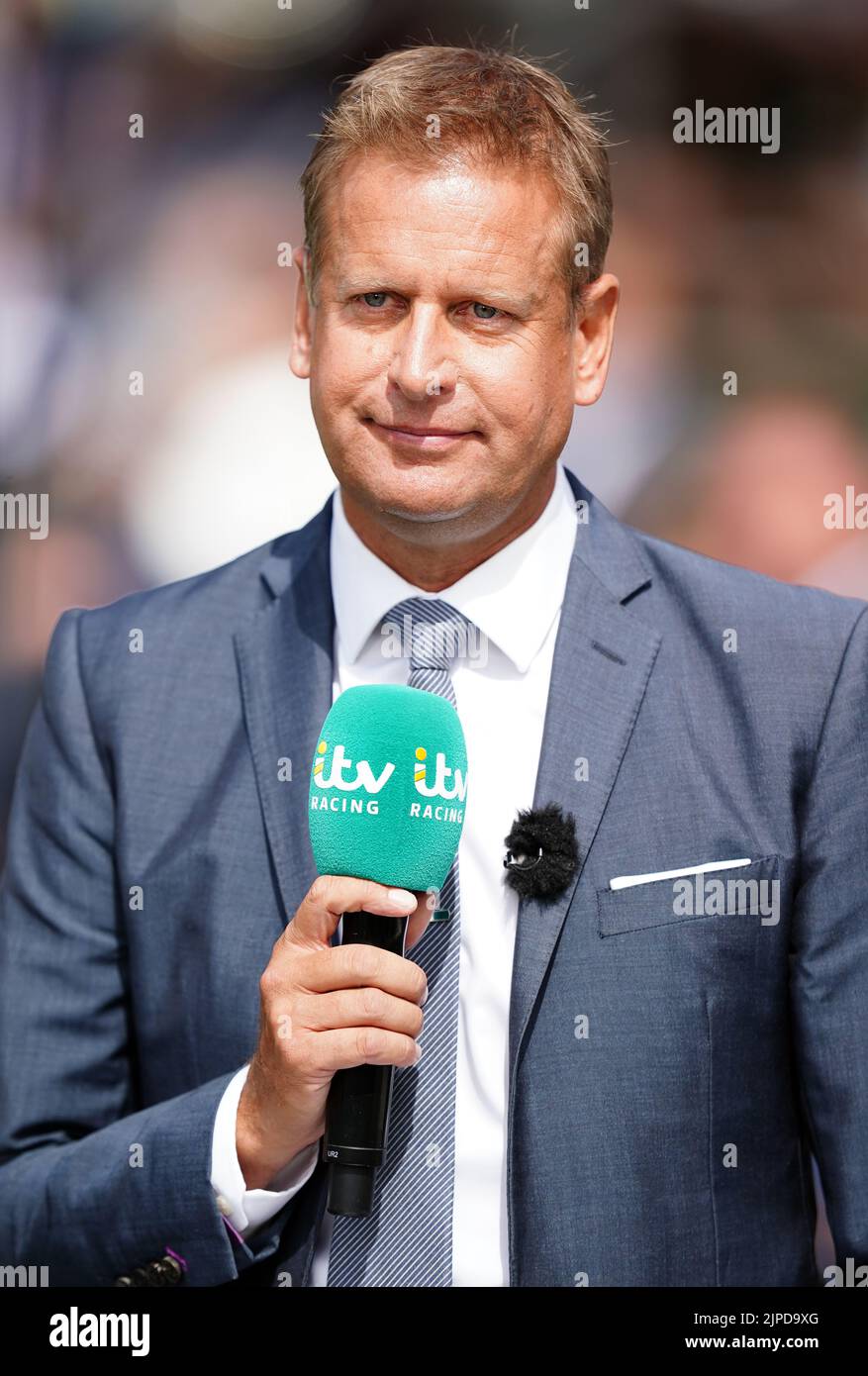 ITV Racing's Ed Chamberlin on day one of the Ebor Festival at York ...