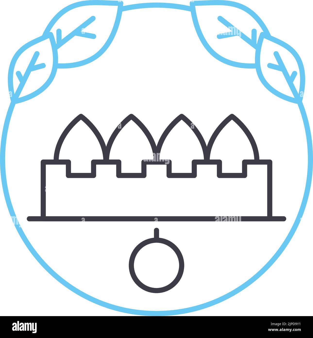natural gas line icon, outline symbol, vector illustration, concept ...